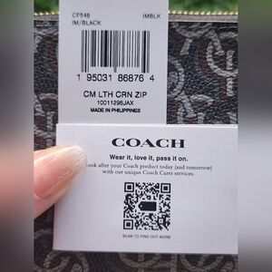 Coach | Bags | Nwt Coach Monogram Print Corner Zip Wristlet | Poshmark